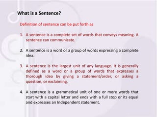 Types of sentences | PPTX