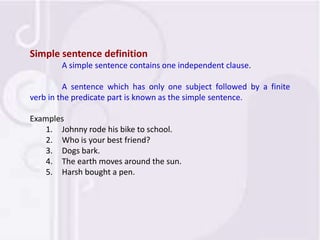 Types of sentences | PPTX
