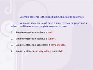 Types of sentences | PPTX