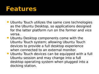 Introduction to Ubuntu Edge Operating System (Ubuntu Touch) | PPT