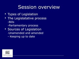 Introduction to uk legislation | PPT