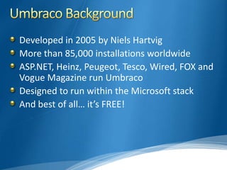 Introduction To Umbraco | PPTX