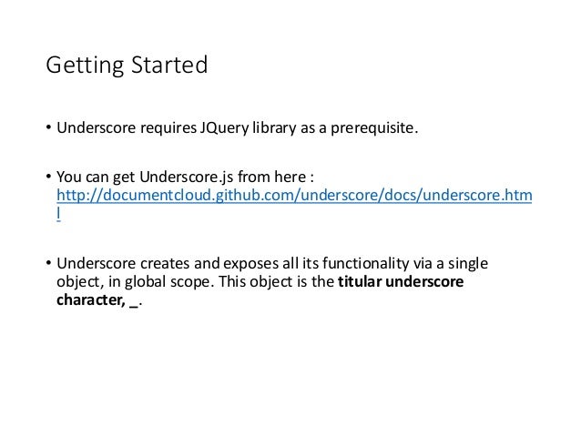 Introduction to underscore.js