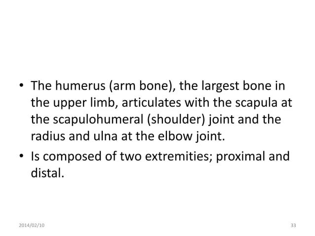 Introduction to upper limb | PPTX | Death, Injury, or Military Conflict ...