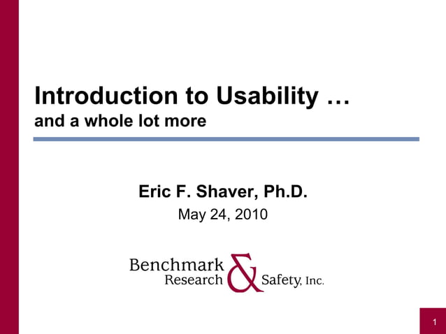 Introduction to Usability | PDF