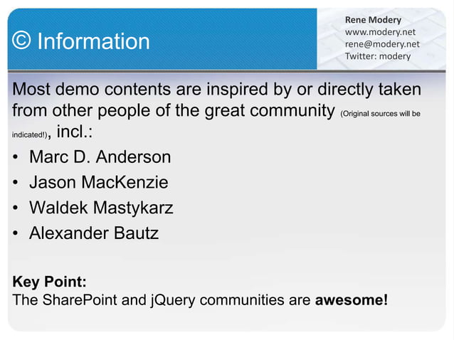 Introduction to using jQuery with SharePoint | PPT