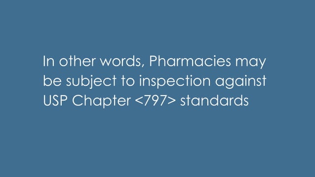 Introduction to USP General Chapter 797 | PPTX | Pharmaceutical ...