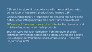 Introduction to USP General Chapter 797 | PPTX