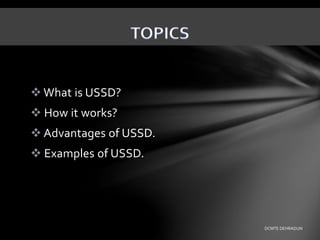 Introduction to USSD | PPTX