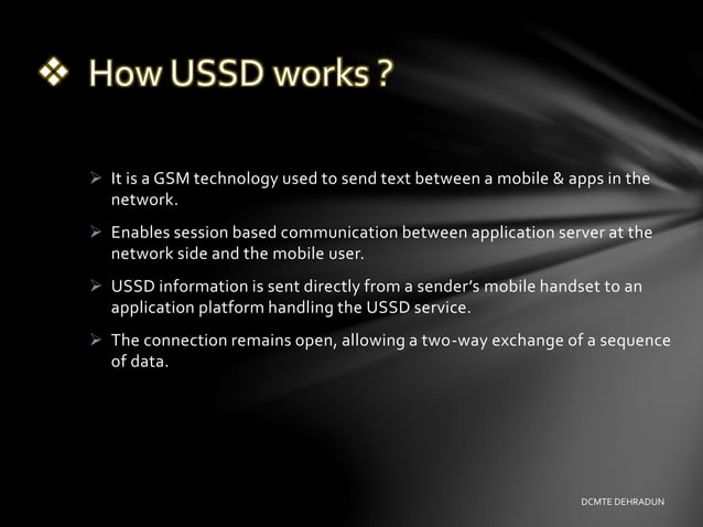 Introduction to USSD | PPTX | Internet | Computing