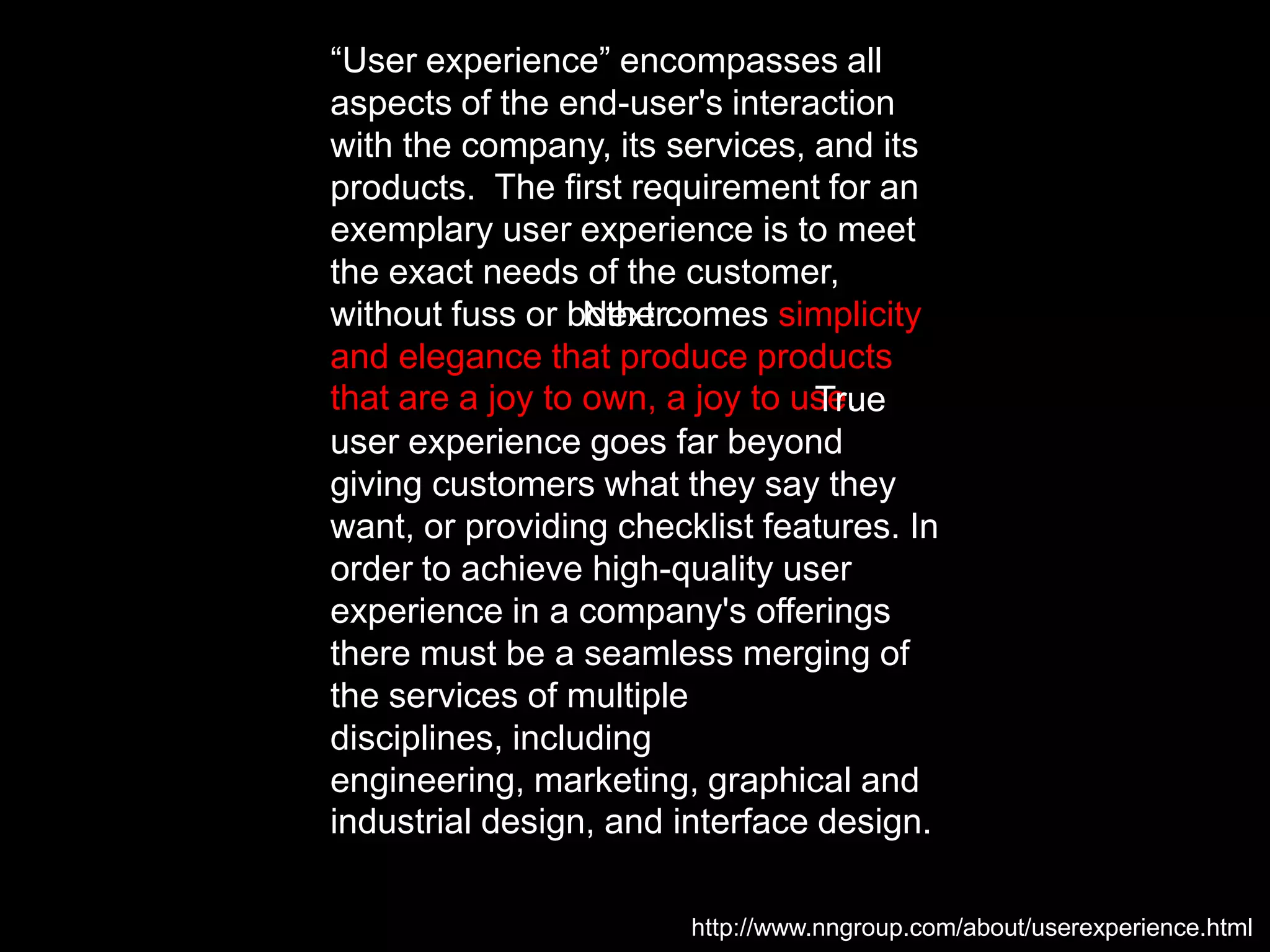 An introduction to user experience design | PPT
