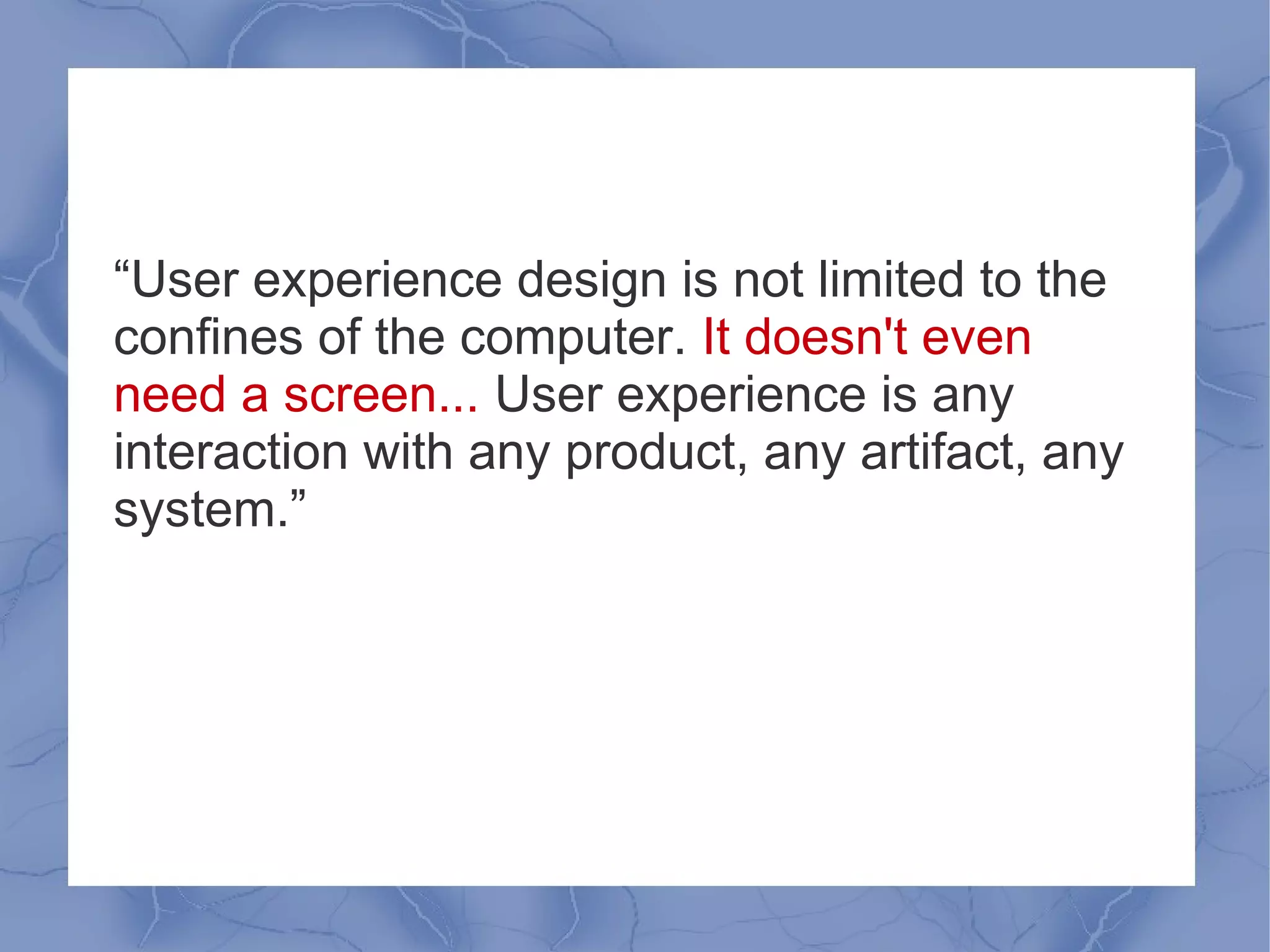 Introduction to User Experience Design | PDF