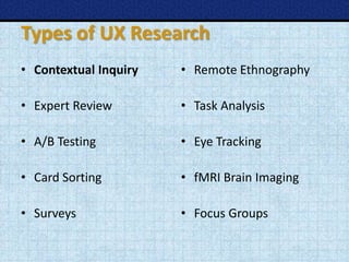 Introduction to UX Research: Fundamentals of Contextual Inquiry | PPTX