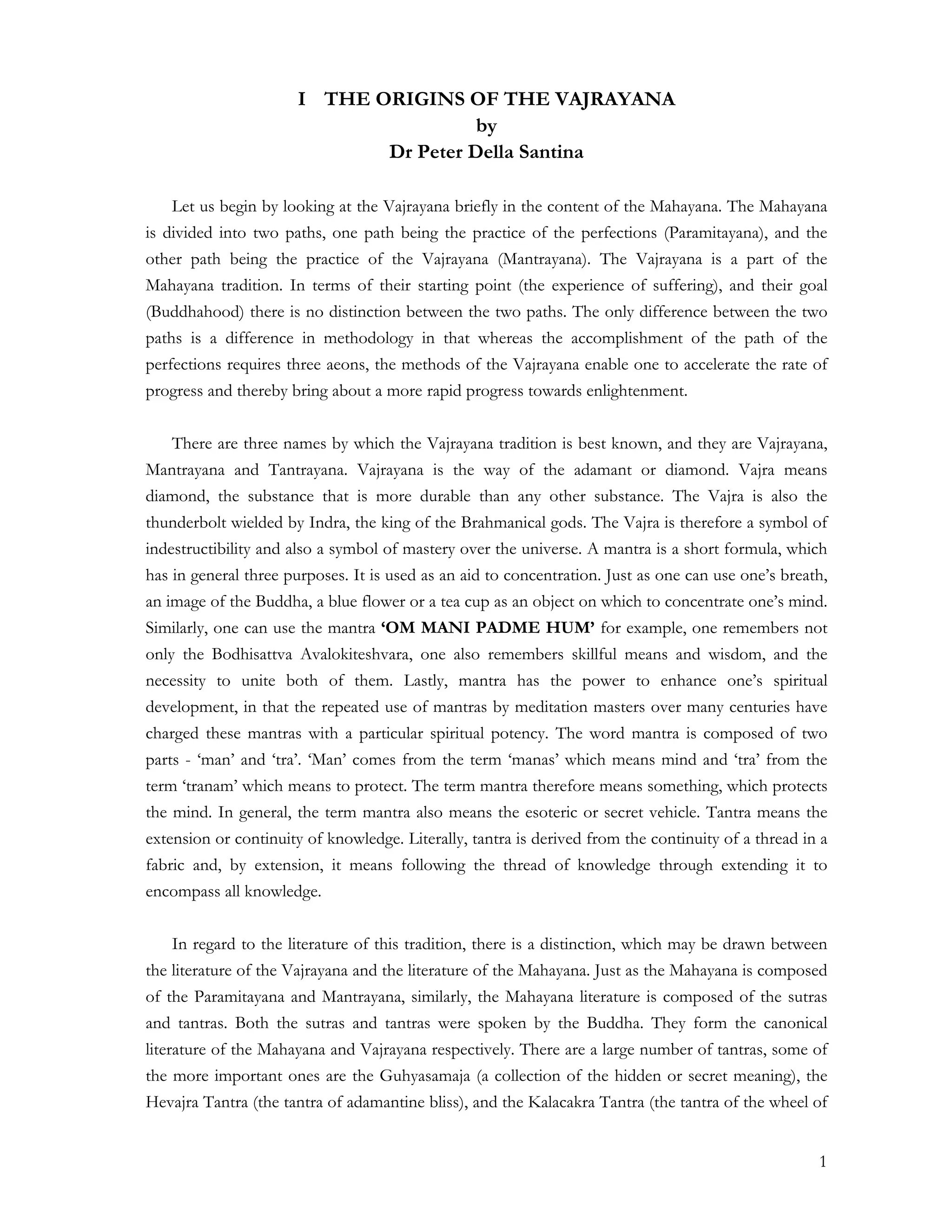 Introduction to vajrayana | PDF