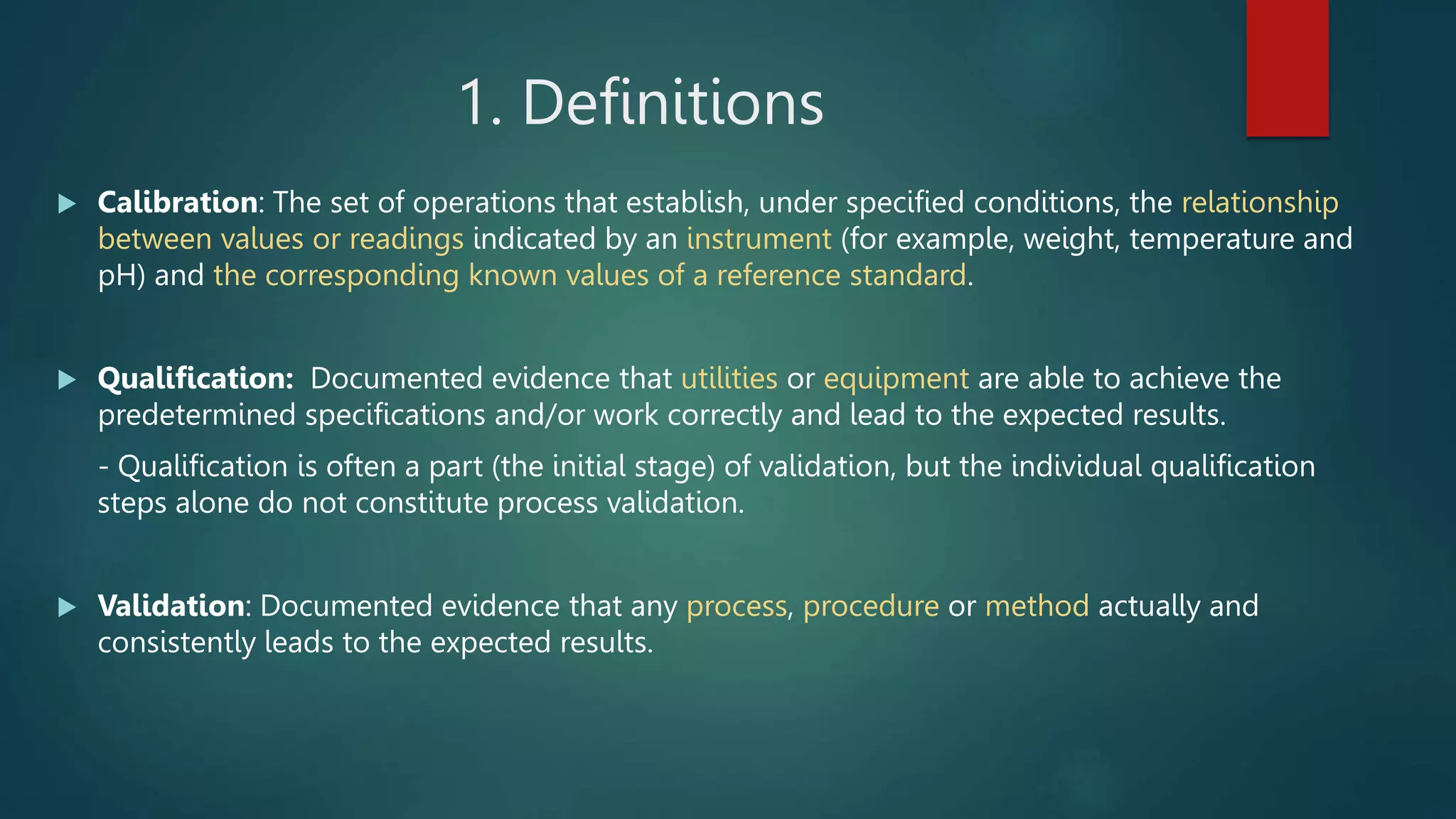 Introduction to Validation - 5 Slides - TOT.pptx | Pharmaceutical Industry | Industries