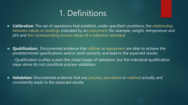 Introduction to Validation - 5 Slides - TOT.pptx | Pharmaceutical ...
