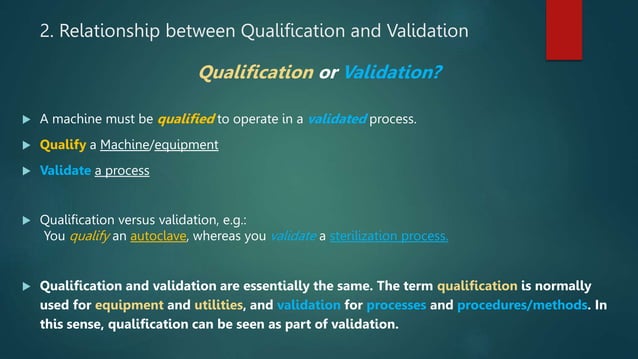 Introduction to Validation - 5 Slides - TOT.pptx | Pharmaceutical ...