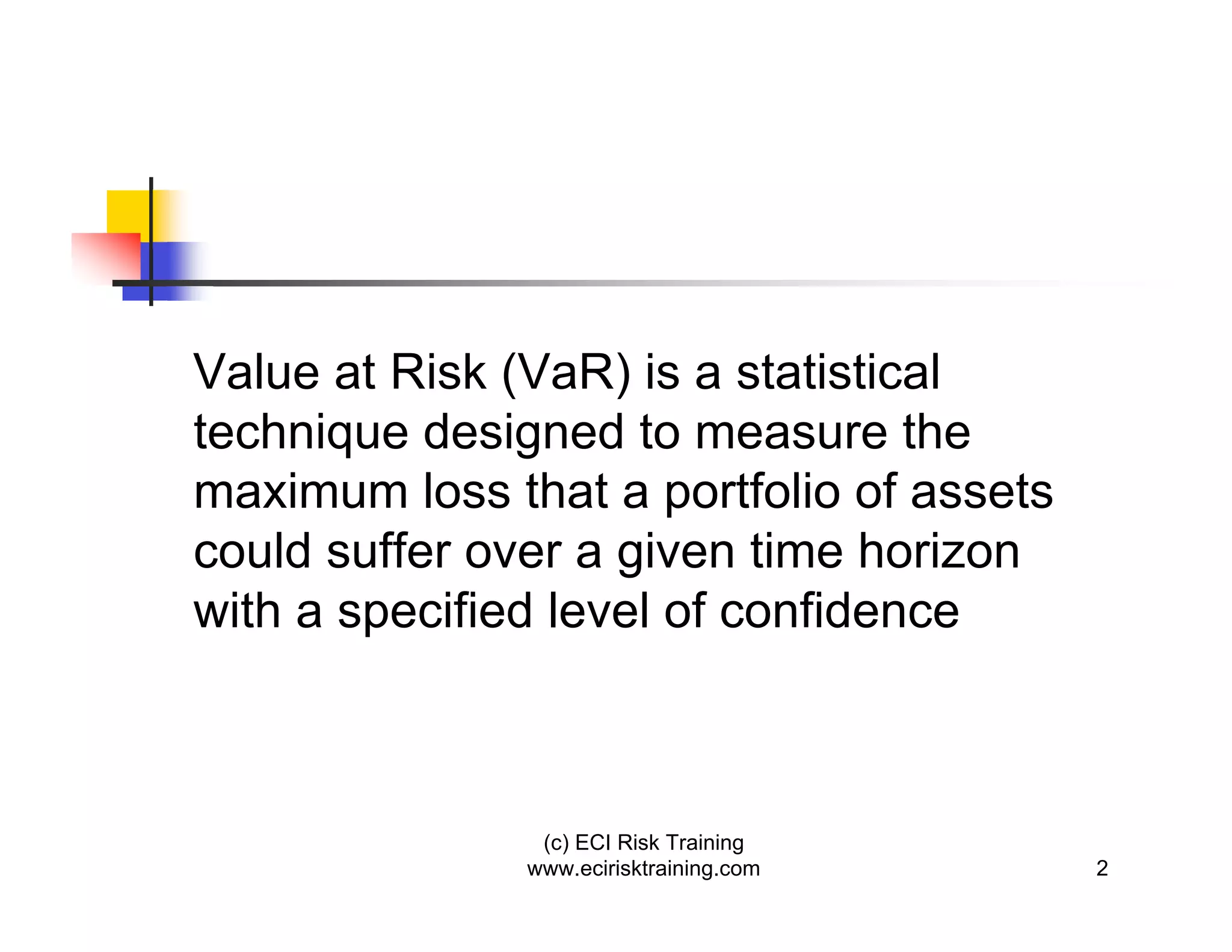 Introduction To Value At Risk | PDF
