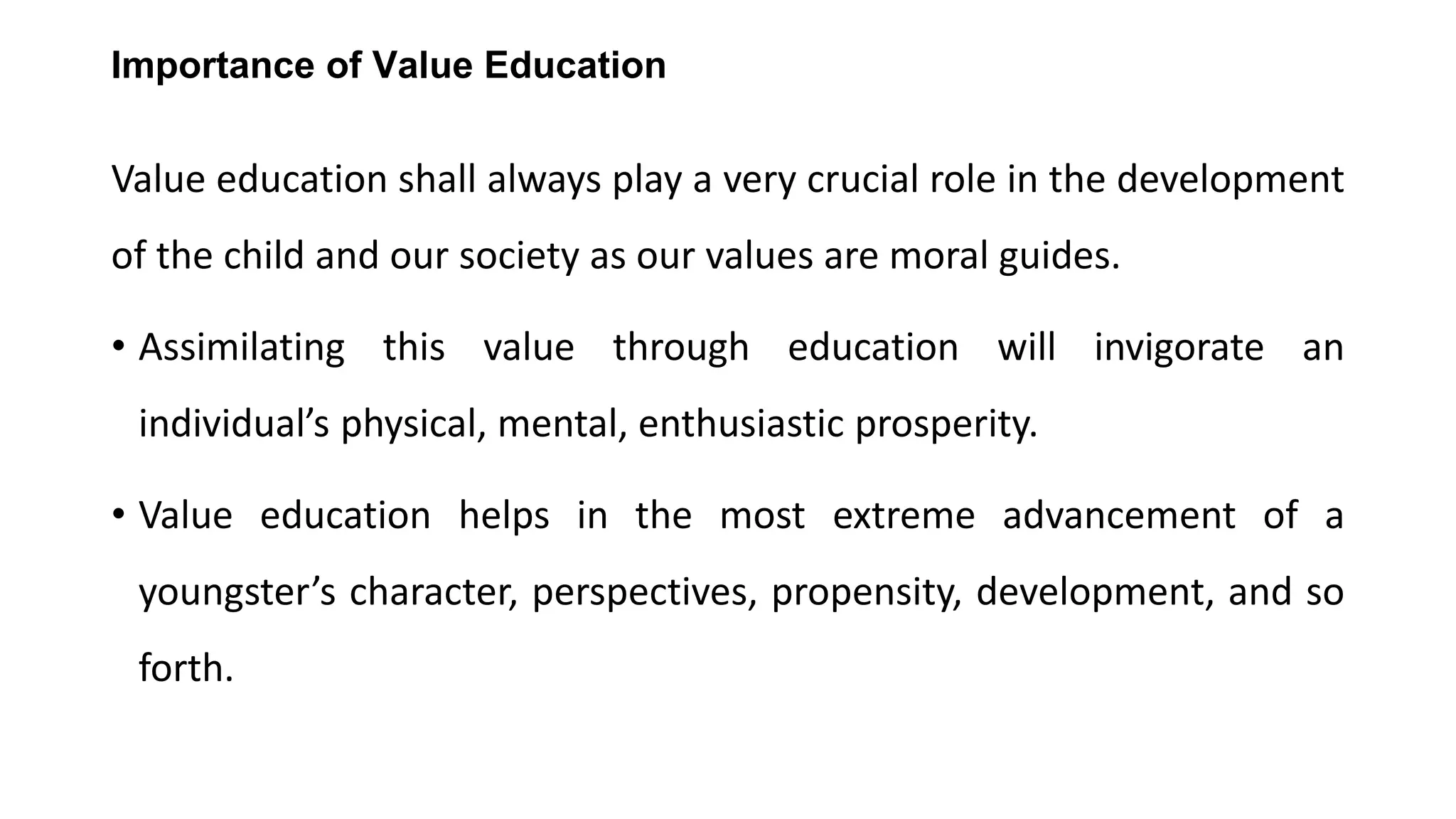 INTRODUCTION TO VALUE EDUCATION - Unit-I | PPTX