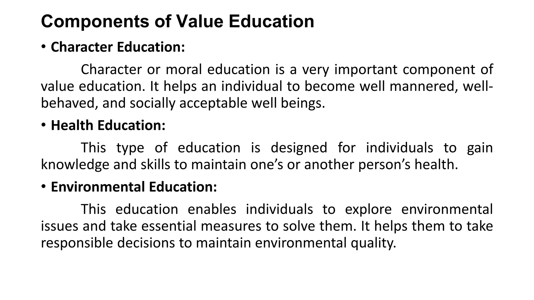 INTRODUCTION TO VALUE EDUCATION - Unit-I | PPTX