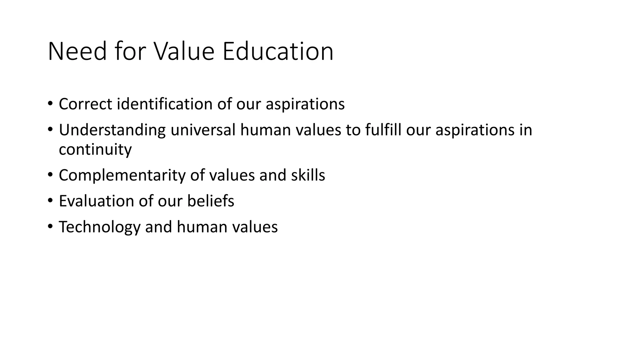 INTRODUCTION TO VALUE EDUCATION - Unit-I | PPTX