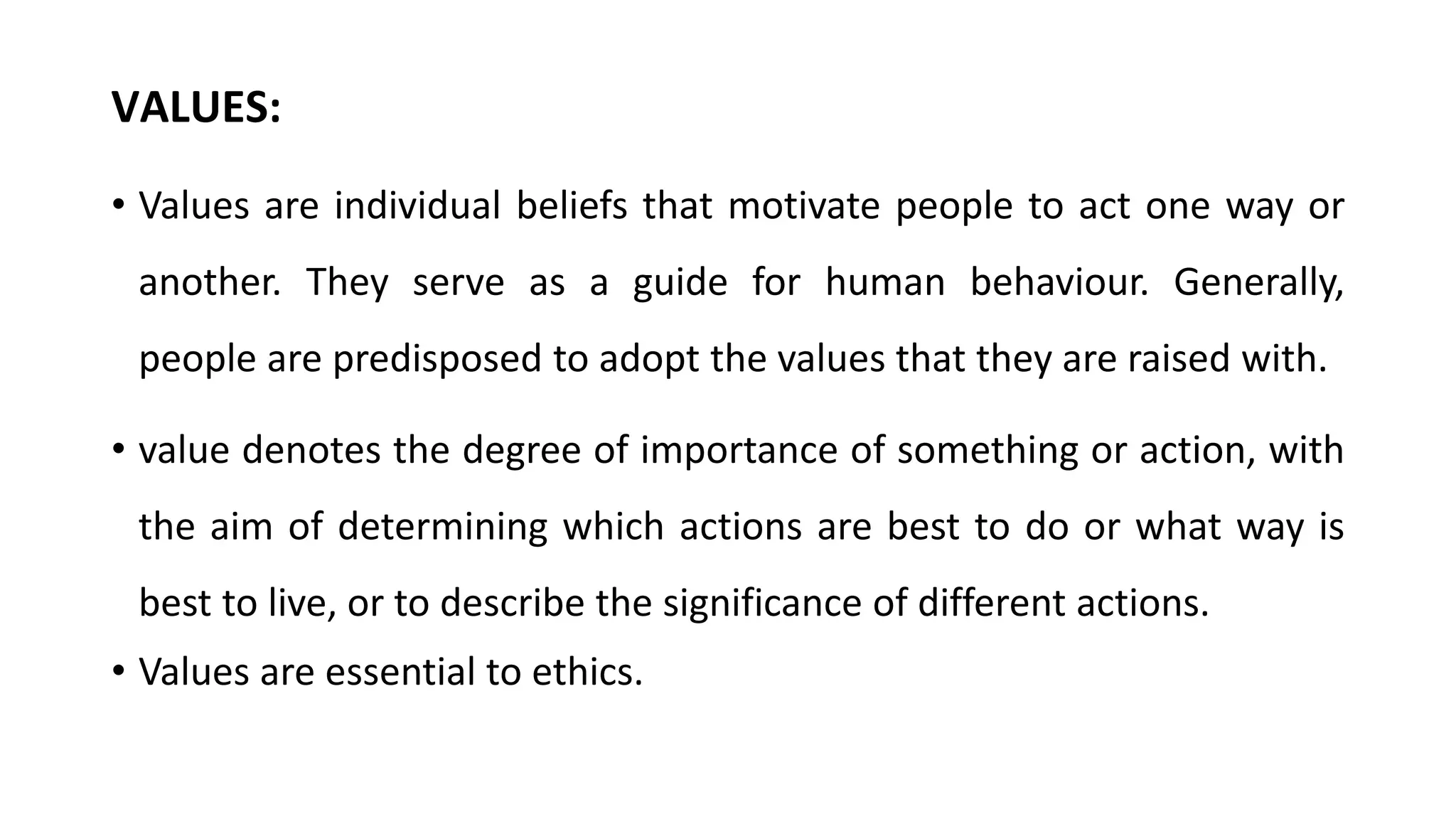 INTRODUCTION TO VALUE EDUCATION - Unit-I | PPTX