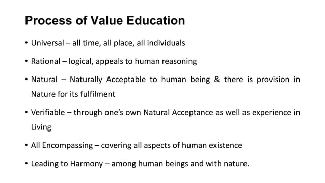 INTRODUCTION TO VALUE EDUCATION - Unit-I | PPTX
