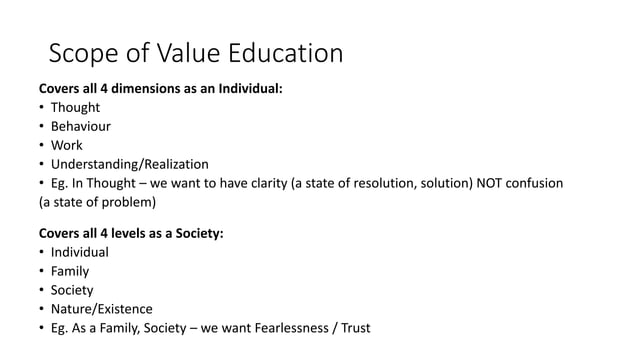 INTRODUCTION TO VALUE EDUCATION - Unit-I | PPTX