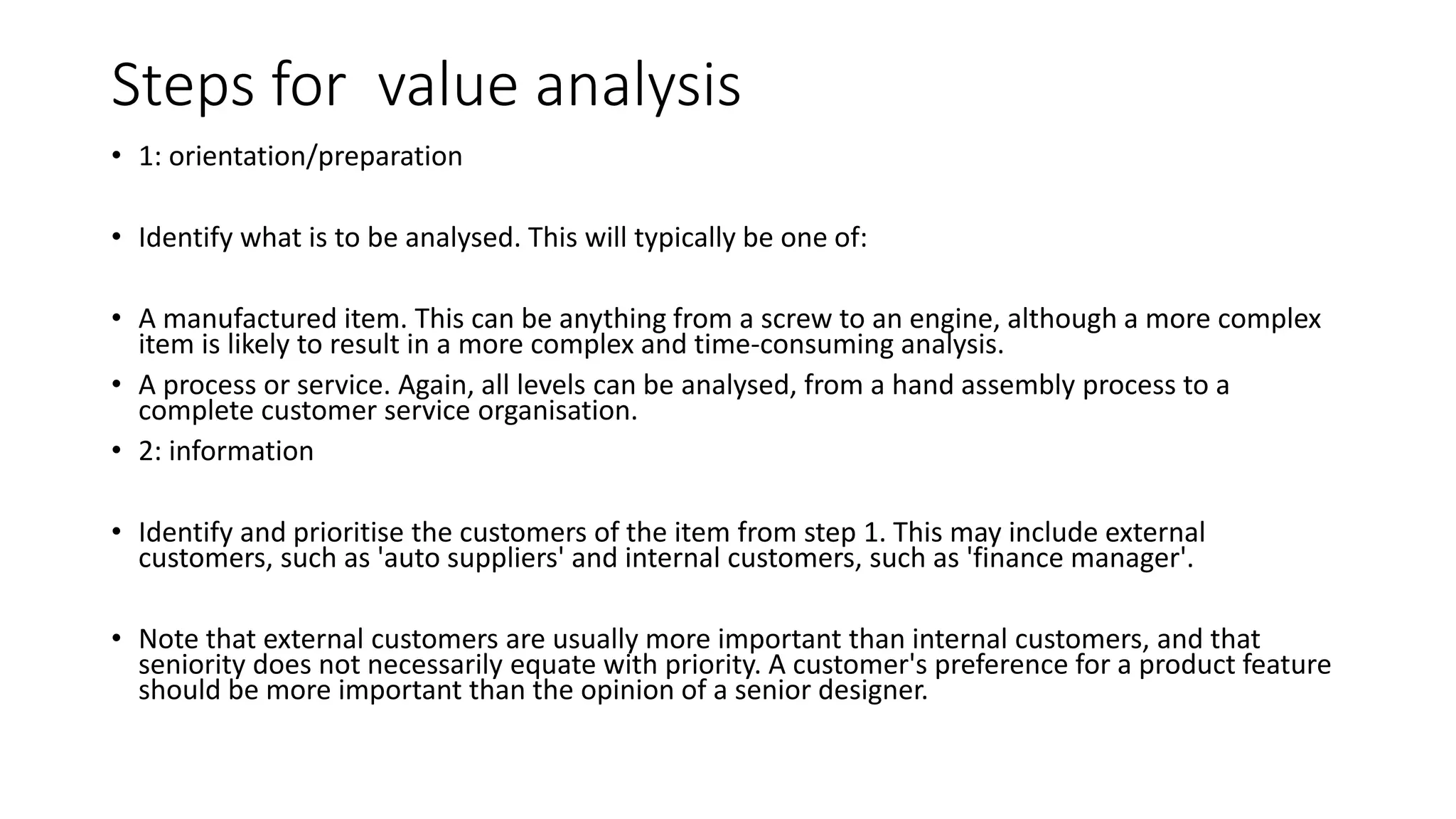 Introduction To Value Engineering And Value Analysis Ppt