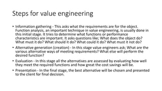 Introduction to value engineering and value analysis | PPT