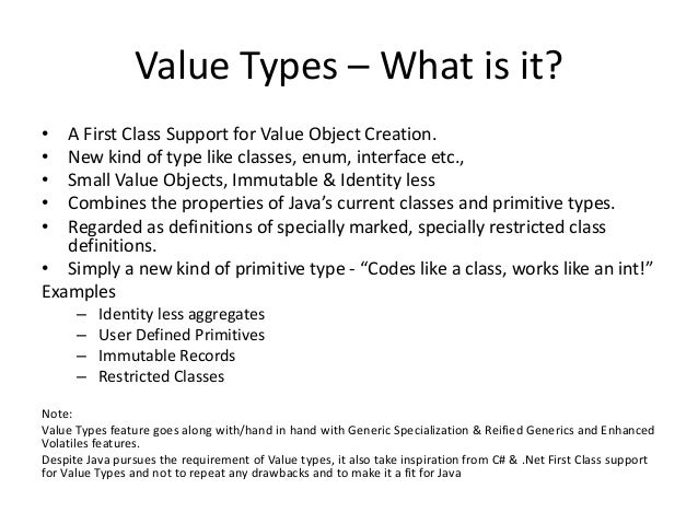 Introduction to value types