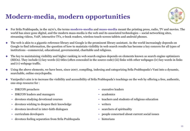 Introduction to Vanipedia | PPT