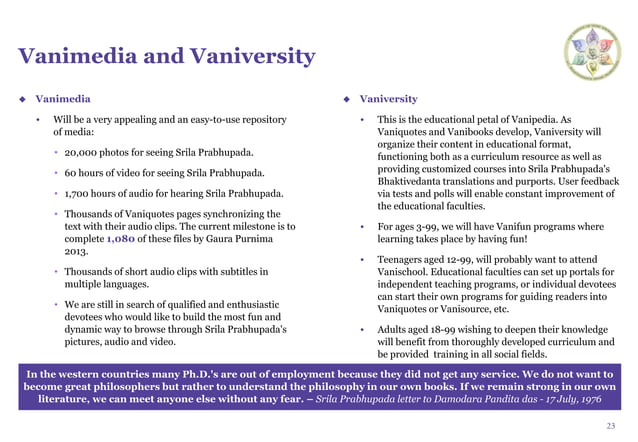 Introduction to Vanipedia | PPT