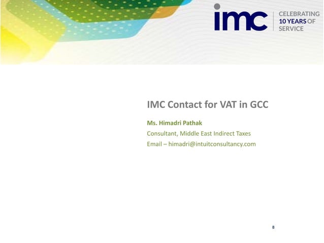 Introduction to VAT in GCC | PPT