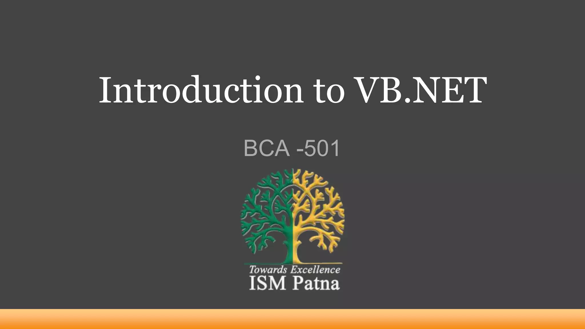 Introduction to vb.net