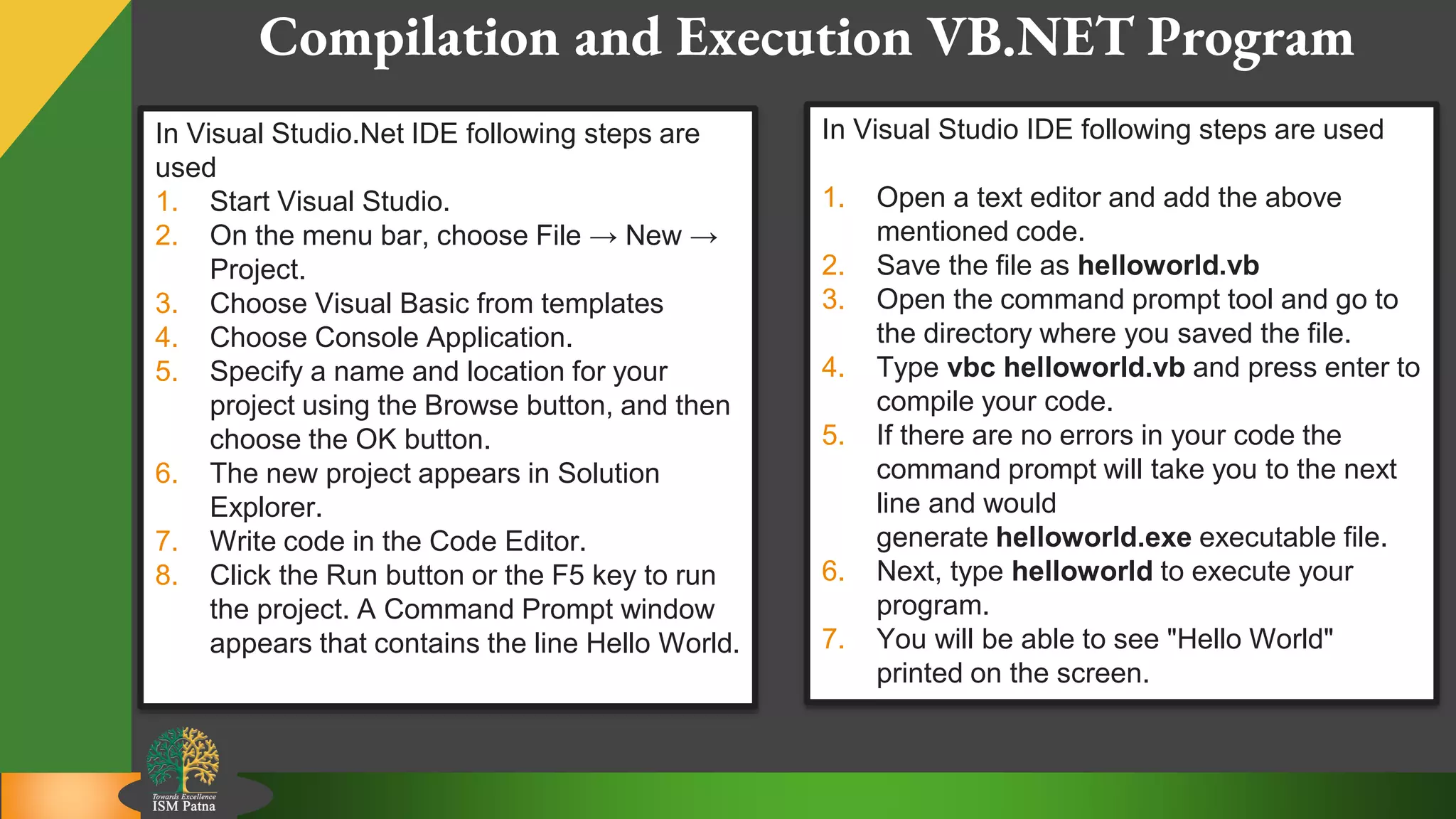 Introduction to vb.net