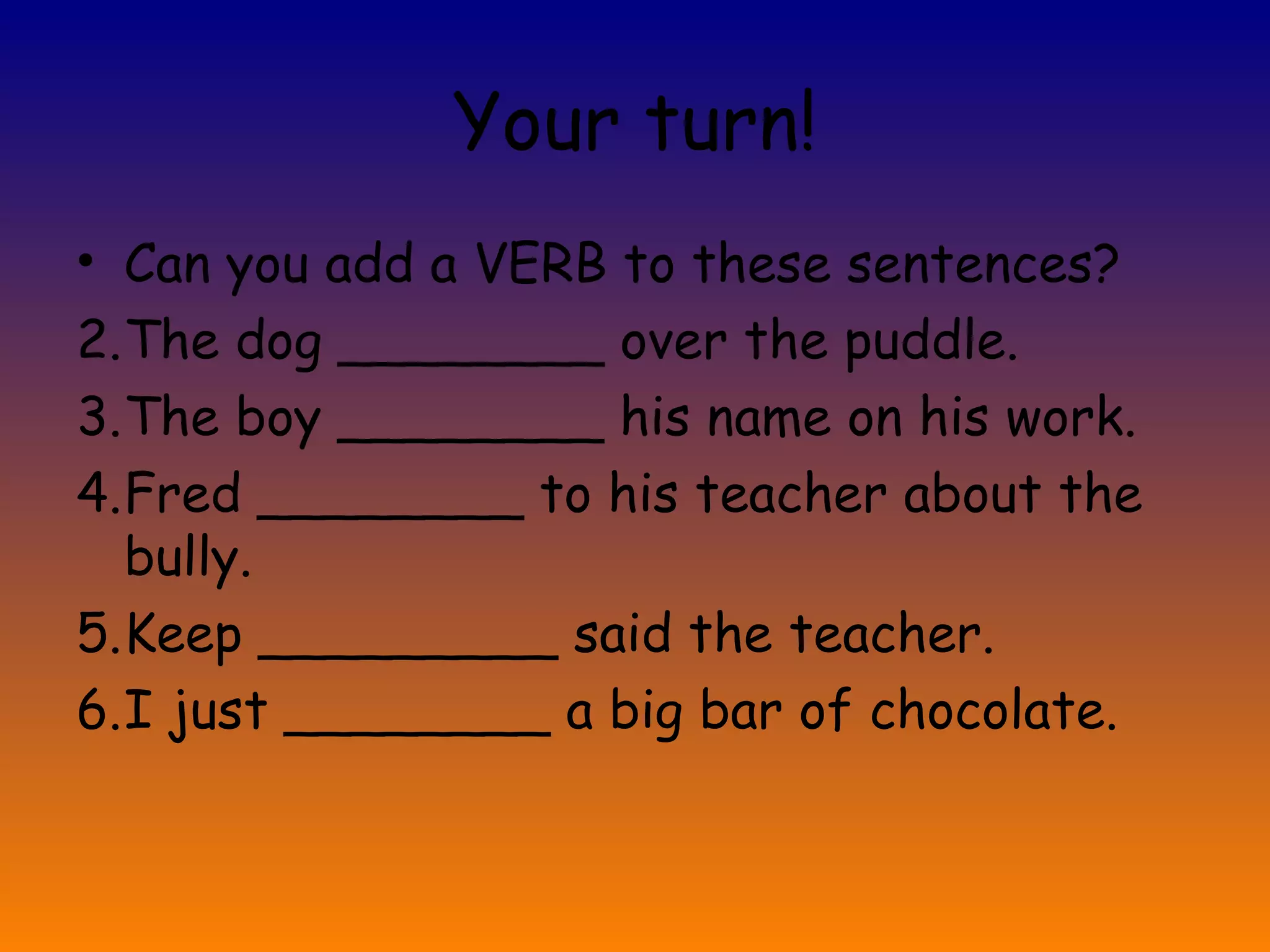Introduction to verbs | PPT