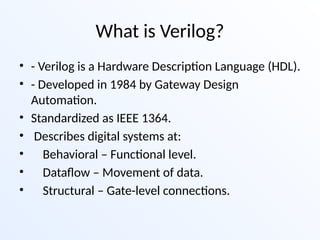 Introduction_to_Verilog (1).pptxzhdYfzhfzy | PPT