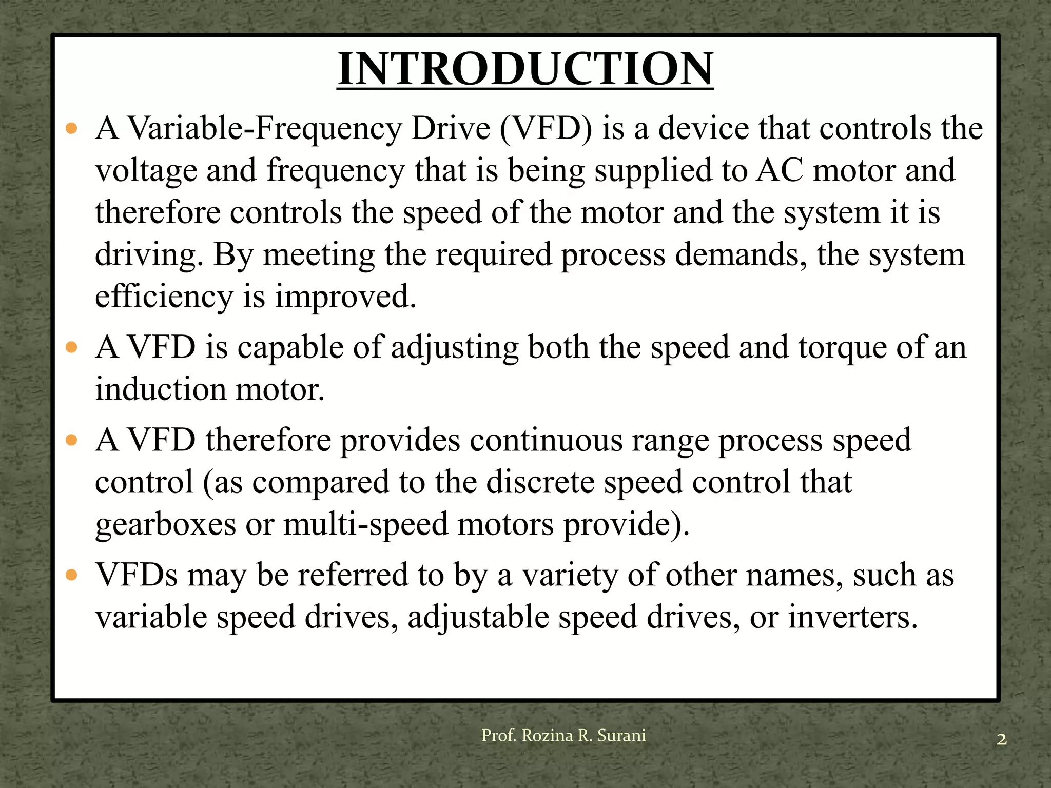Introduction to vfd | PPTX