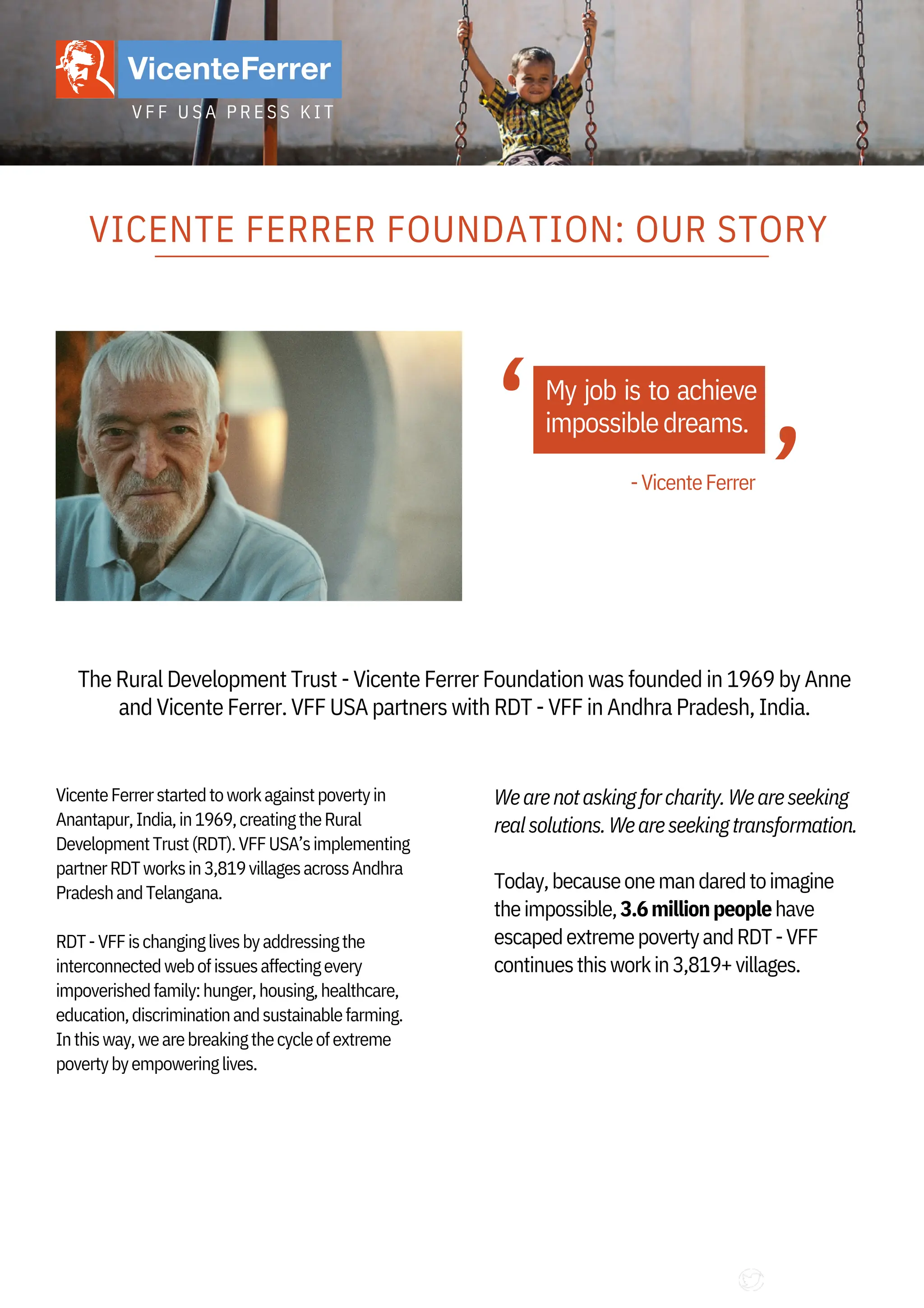 Introduction: Vicente Ferrer Foundation | PDF