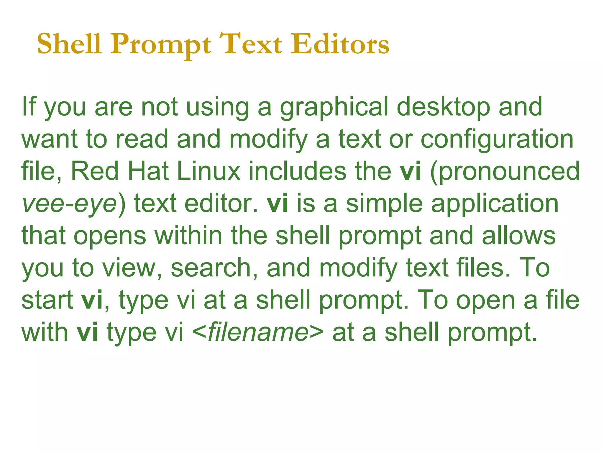 Introduction to vi editor | PPT