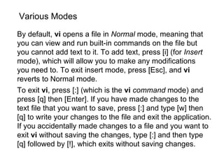 Introduction to vi editor | PPT