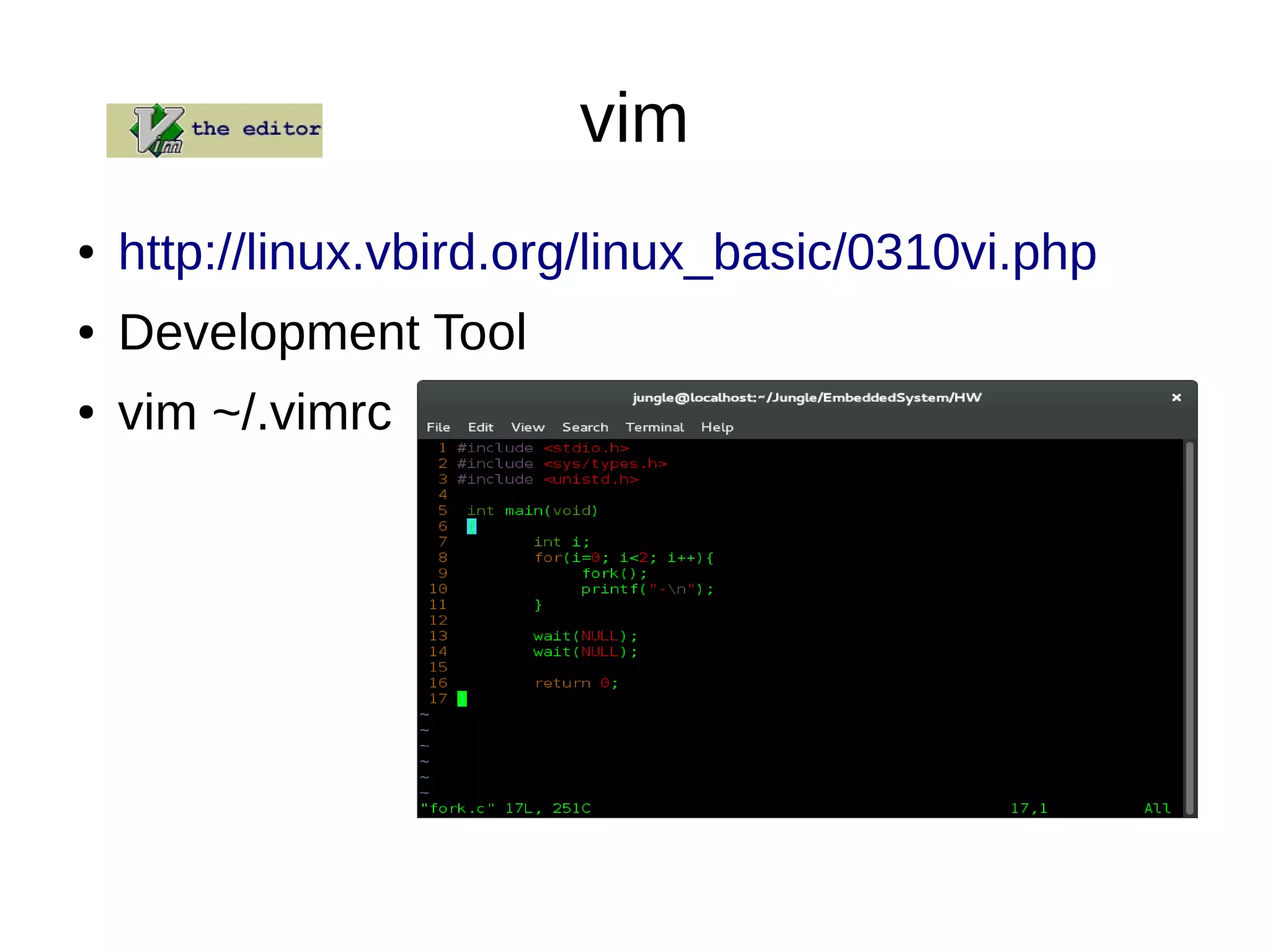 Introduction to vim | PPT