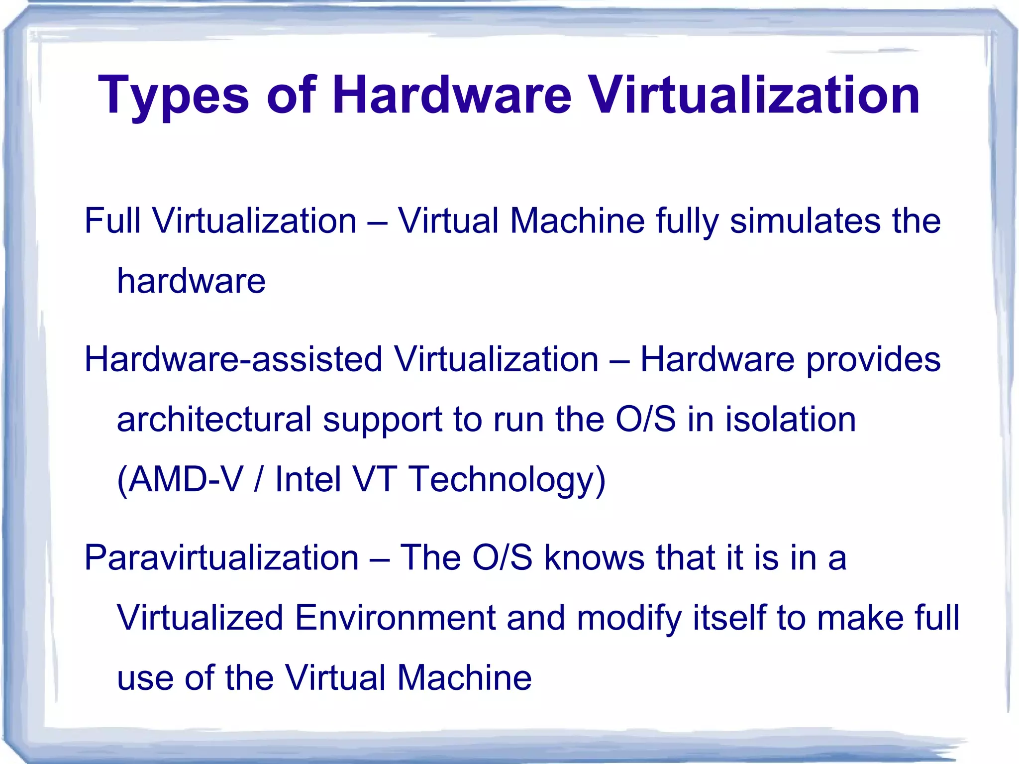 Introduction to virtualization | ODP | Computing | Technology & Computing