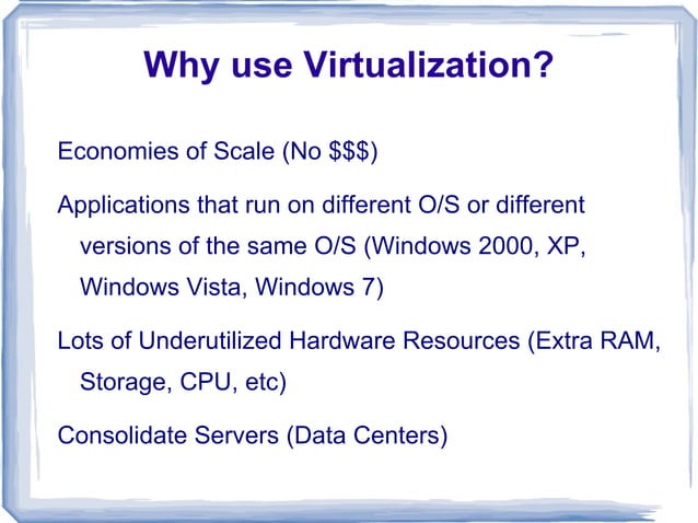 Introduction to virtualization | PPT