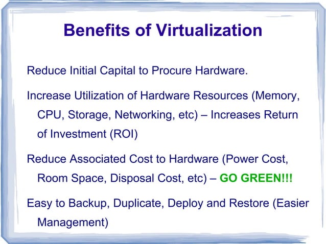 Introduction to virtualization | PPT