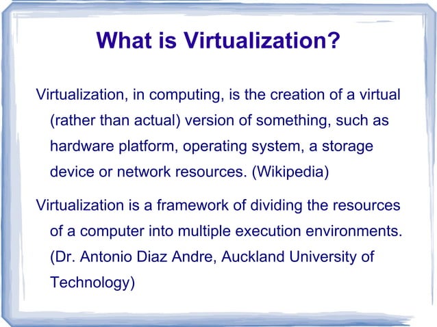 Introduction to virtualization | PPT