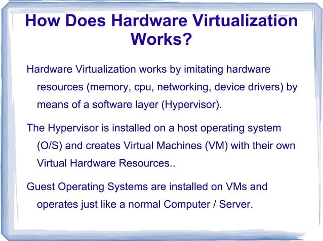 Introduction to virtualization | PPT