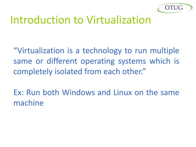Introduction to virtualization | PDF