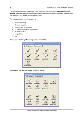 Introduction to vision systems in lab view | PDF